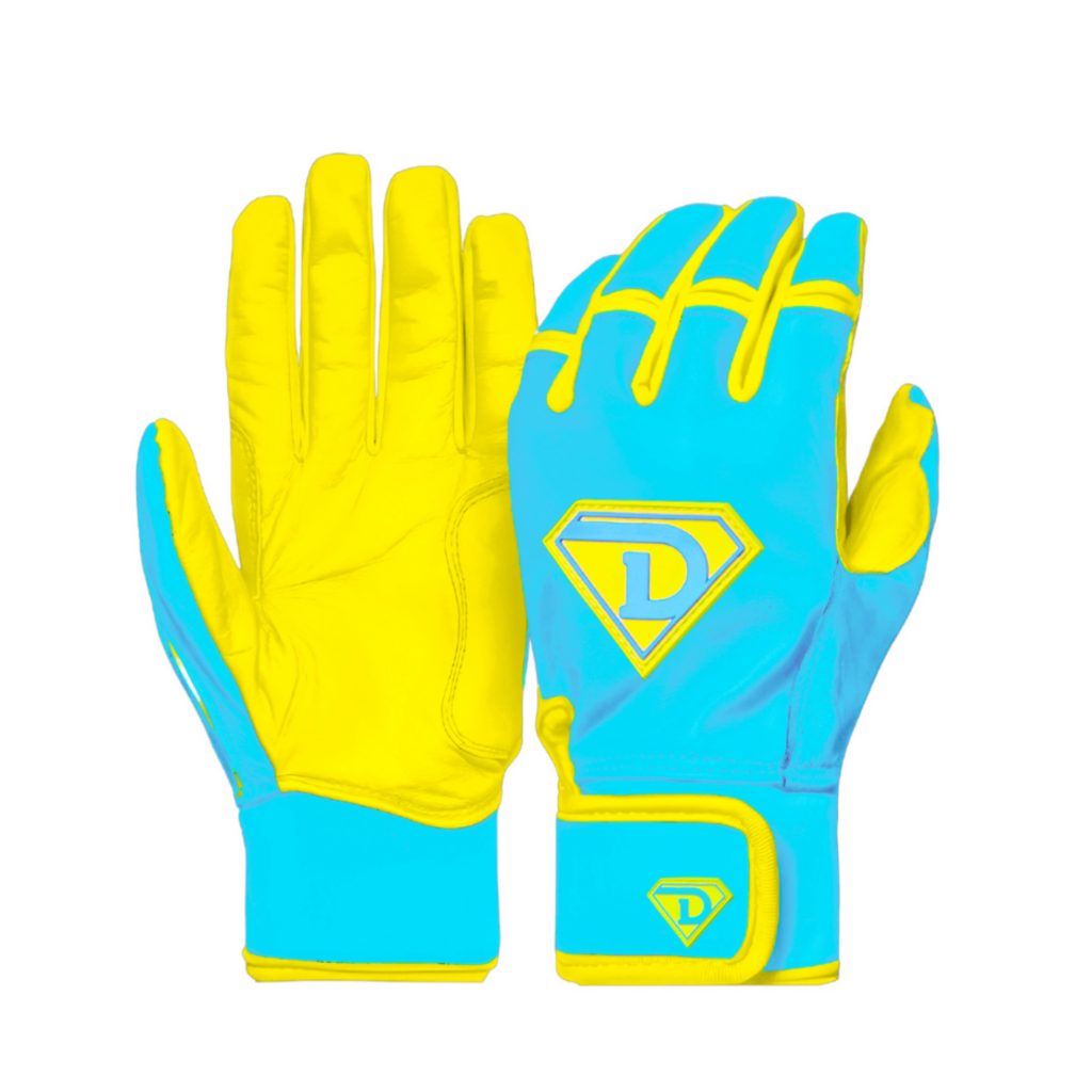 D1 Premium Batting Gloves | Flounders - Bright Blue/Bright Yellow - D1 ...